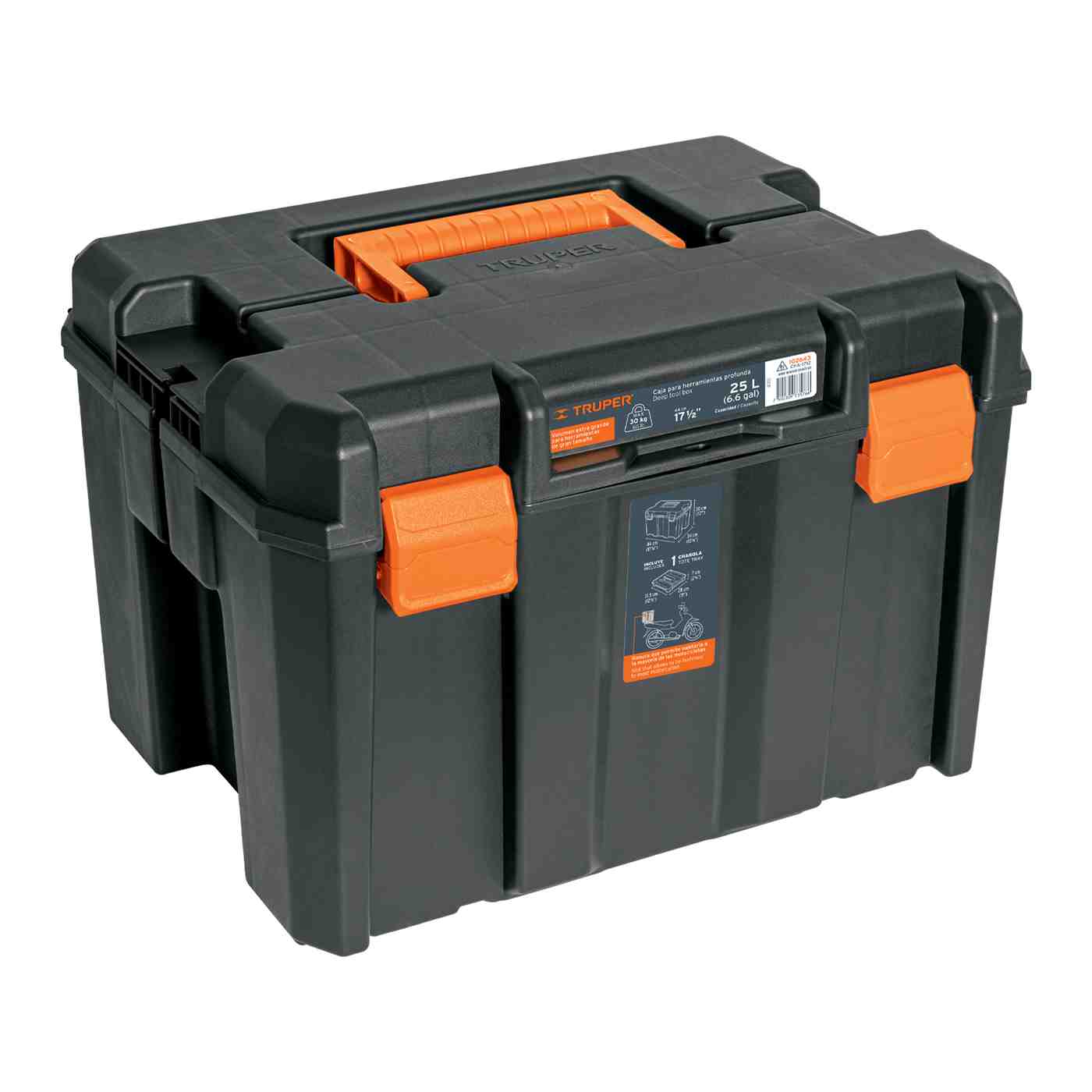 ארגז טרופר 17 אינץ' 25 ליטר Truper Deep tray tool box | ארגזי כלים ...