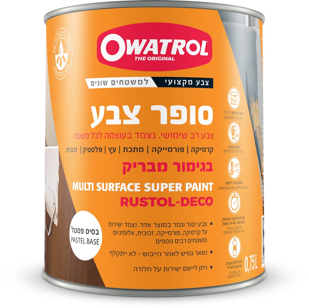 סופר צבע - צבע לפורמייקה Rustol Deco | צבעי מתכת | צבע | קורצקי